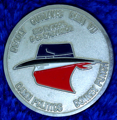 US Army D Co 3rd Platoon 272nd Armor Deadly Outlaws Challenge Coin C-10 ...