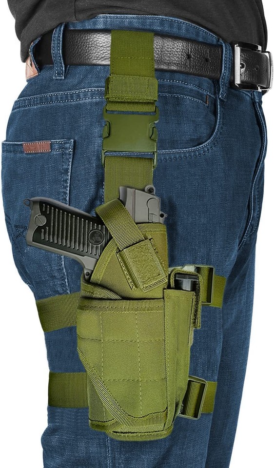 Adjustable Drop Leg Holster Tactical Military Thigh Pistol Gun Pouch ...