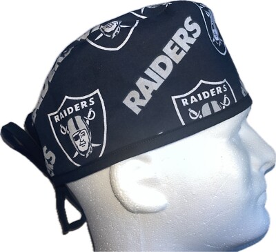 NFL Raiders Black Scrub Hat Chemo Cap | eBay