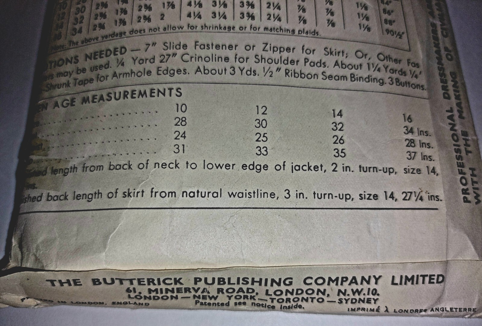 WW2 Sewing Pattern Skirt and Jacket 1940s | Grelly UK