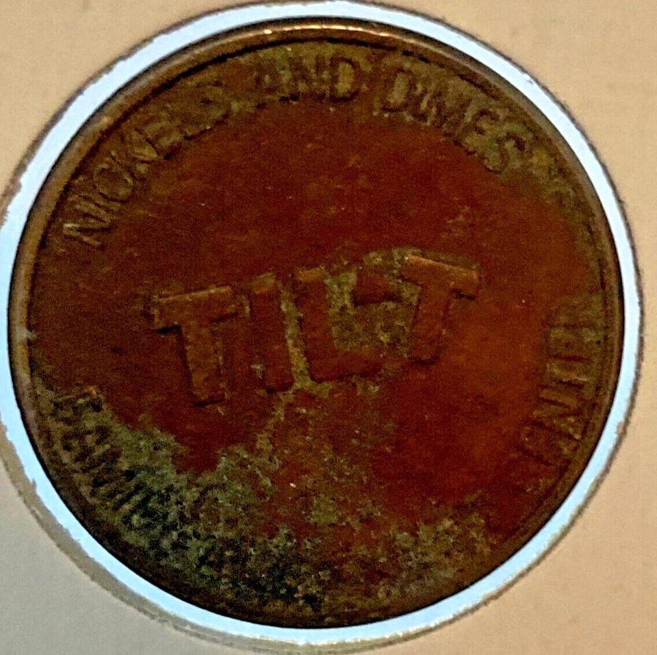 2 VINTAGE TILT AMUSEMENT CENTER GAMES TOKEN | eBay