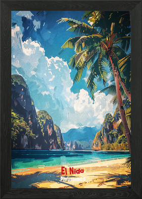 Philippines El Nido Beach Landscape Framed Wall Art Poster Canvas Print ...
