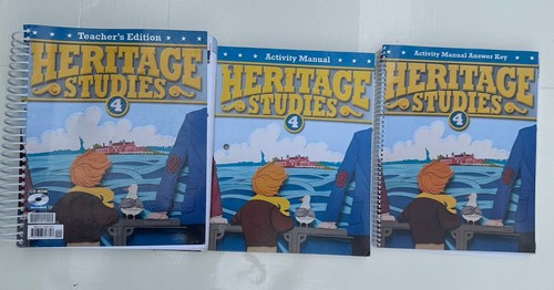 BJU Heritage Studies 4 Set of 3 Books - Teacher, Student, Activity ...