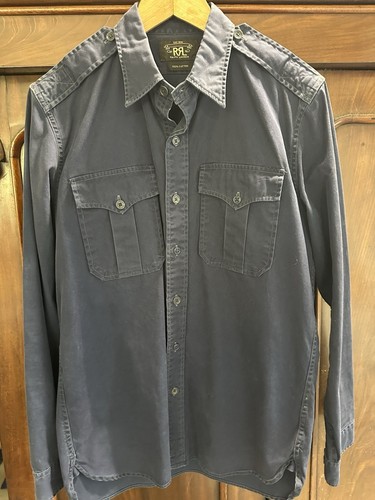rrl military shirt medium | eBay