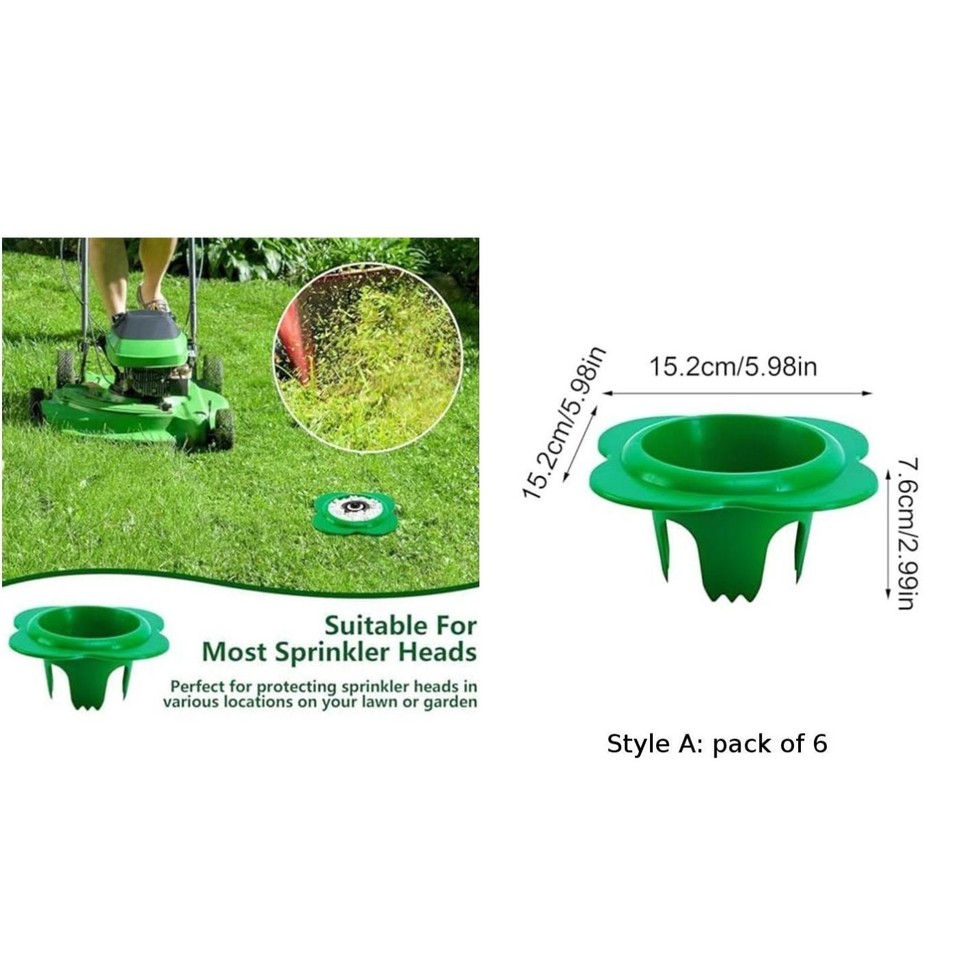 6 PC Lawn Sprinkler Head Protectors with Flower Design for Garden and ...
