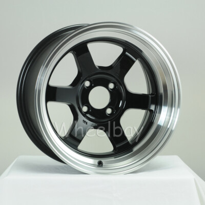 4 PCS ROTA WHEEL GRID V 15X8 4X100 +0 ROYAL BLACK 15 LBS . | eBay