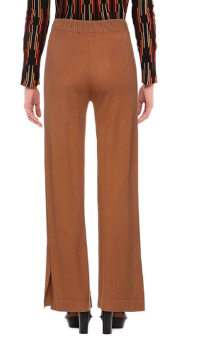 KASH Knitted Wide-leg Side Slit Wool/Cashmere Pants Brown NWT $689 | eBay