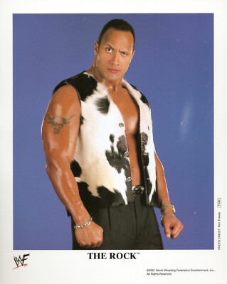 The Rock Dwayne Johnson WWF WWE 2001 8x10 Photo | eBay