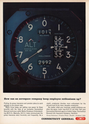 1963 Connecticut General: Aerospace Employee Enthusiasm Vintage Print ...