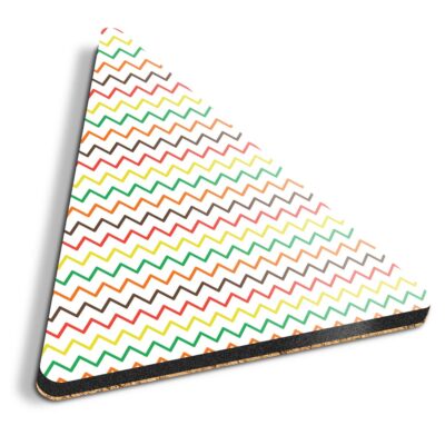 1x Triangle Coaster - Cute Colourful Line Pattern Print Modern #44770 ...