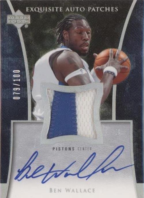 2004-05 Upper Deck Exquisite Collection - Auto Patches Ben Wallace #AP ...