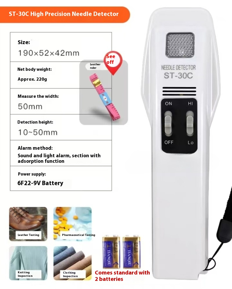ST-30C Handheld Needle Detector High Sensitivity Device Metal Iron ...