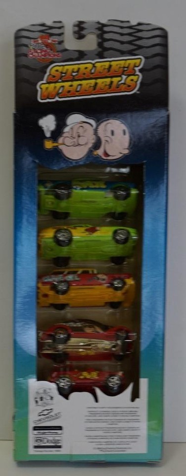 NIP Racing Champions POPEYE diecast cars 5 pack set Street Wheels 1999 ...