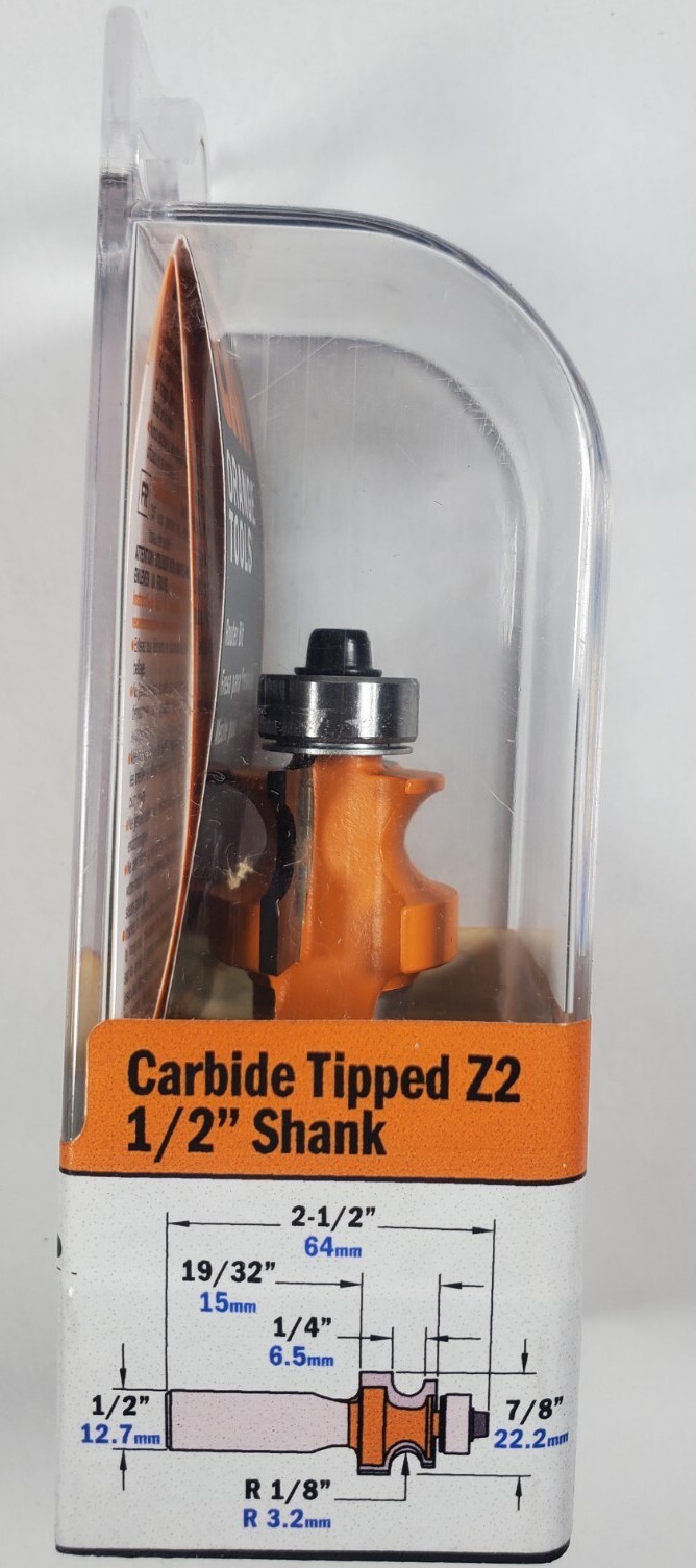 CMT 861.532.11 Corner Beading Router Bit, 1/2" Shank, 1/8" Radius, Made ...