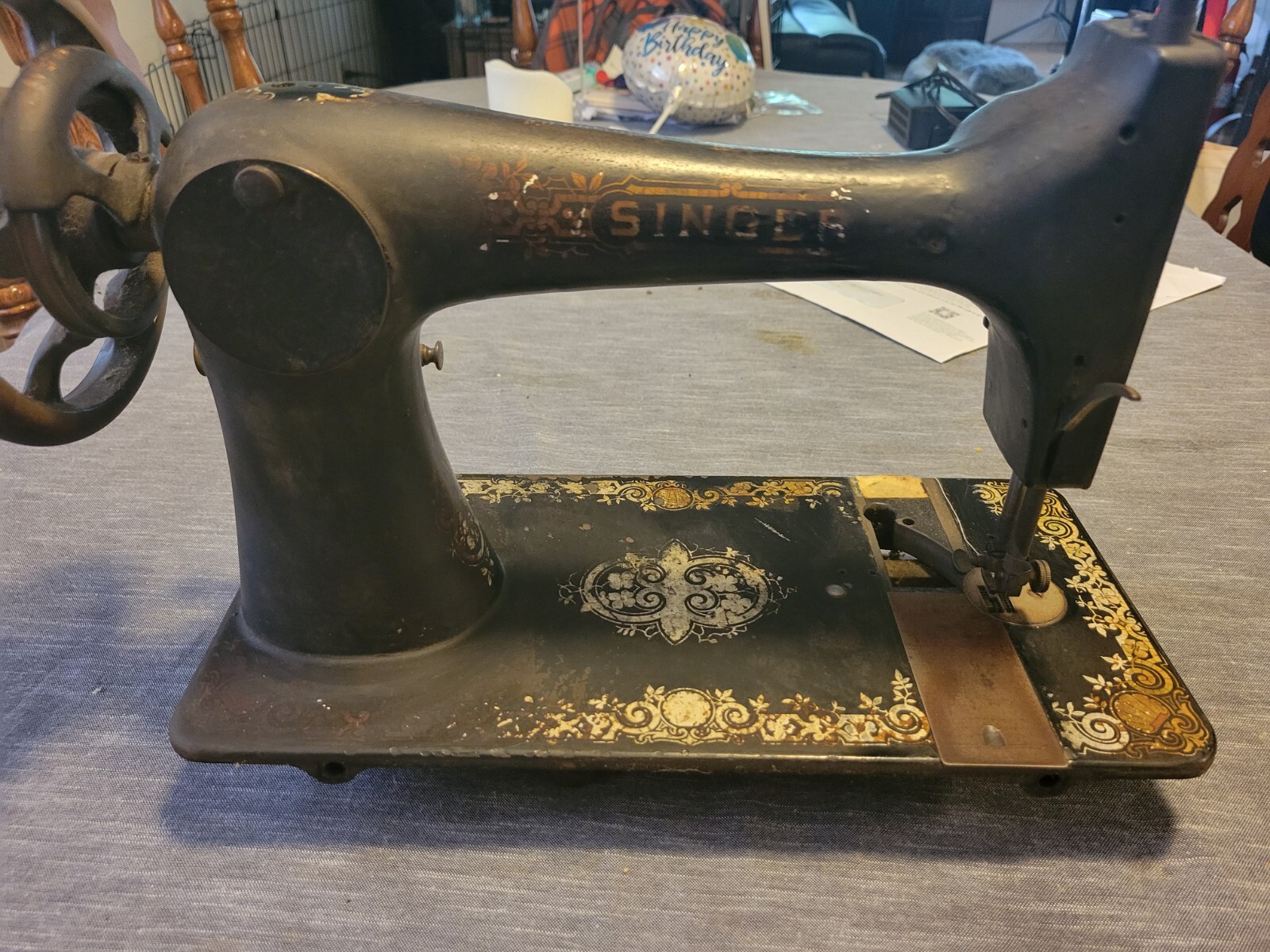 1903 Singer Treadle Sewing Machine Head Gingerbread/Tiffany | eBay