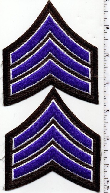 Police Dept. Set of 2 Large Sergeant Stripes for the Jacket or Coat | eBay