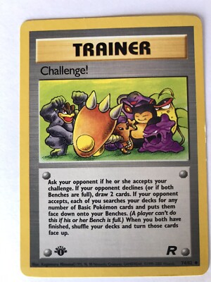pokemon card 1st edition Trainer Challenge 74/82 *OFFERS WELCOME* | eBay