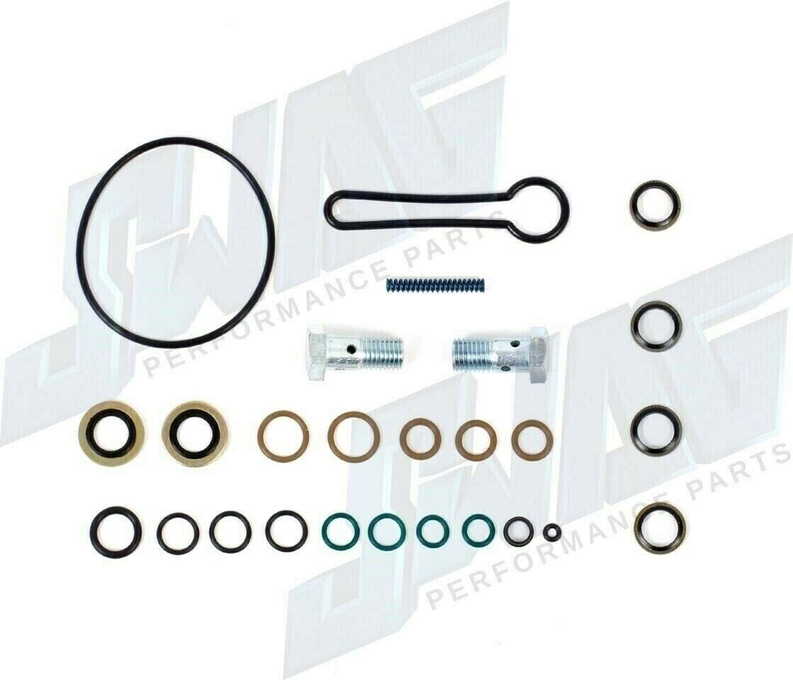 03-10 Ford 6.0L Powerstroke Diesel Blue Spring Seal Kit & Banjo Bolts ...
