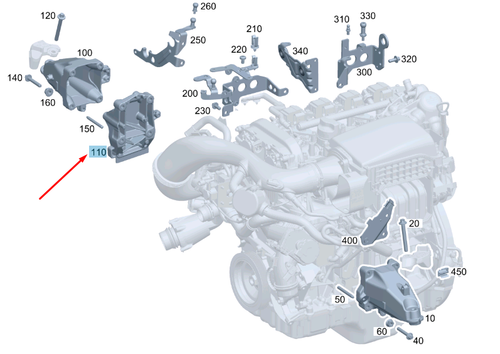 New MERCEDES-BENZ E W213 Right Engine Carrier Mounting Plate ...