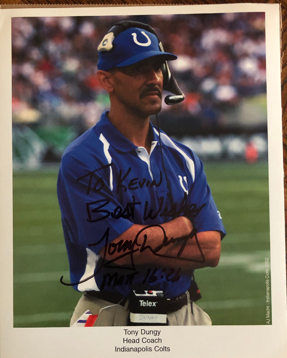 TONY DUNGY AUTOGRAPHED SIGNED AUTO NFL FOOTBALL Photo 8x10 COLTS | eBay