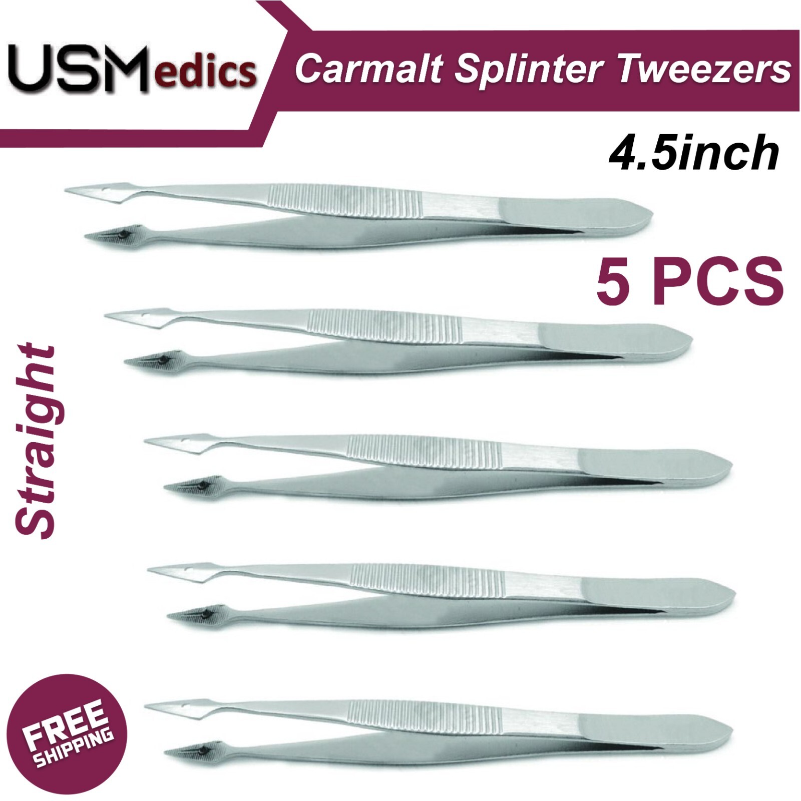 Surgical Veterinary Carmalt Splinter Tweezers Forceps Lab Instruments ...
