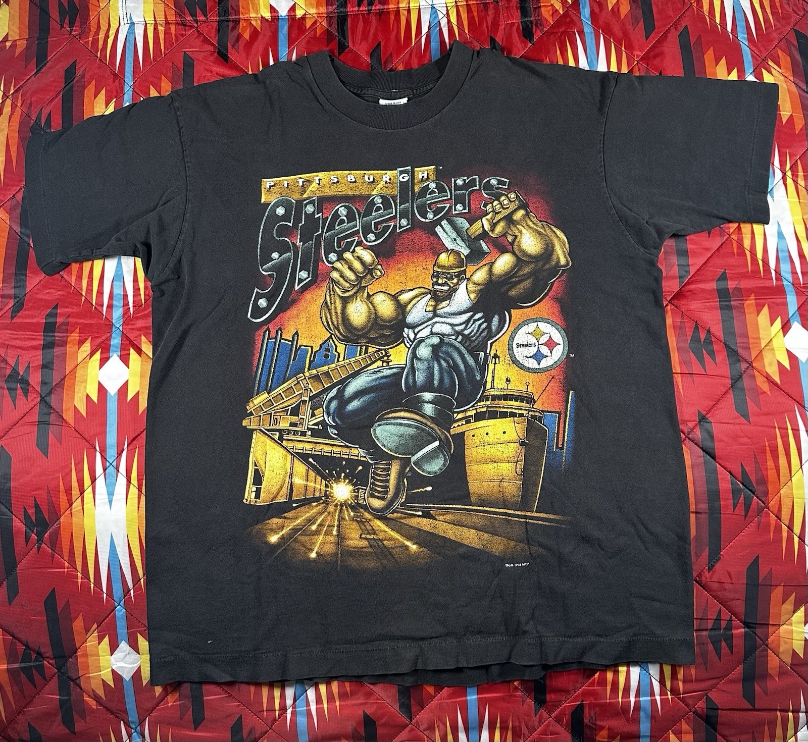 Vintage 1994 Pittsburgh Steelers Comic Superhero Sale… - Gem