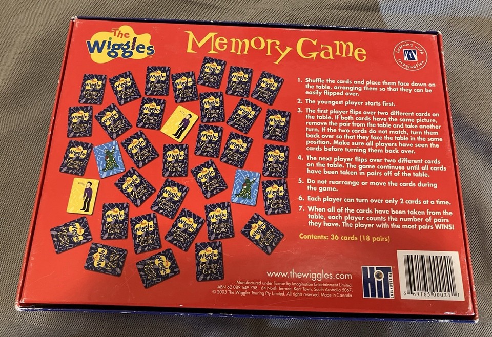 The Wiggles Memory Card Game Rare Complete all pieces included | eBay