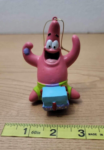 Vintage SpongeBob Patrick Star Christmas Tree Ornament Opening Gift ...