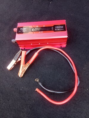 Foval 5V DC To AC Solar Smart King Red Power Inverter with 2 Cables | eBay