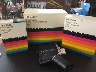 POLAROID POLAVISION LAND CAMERA 3600 VINTAGE,and Polavision #4603 E22 ...