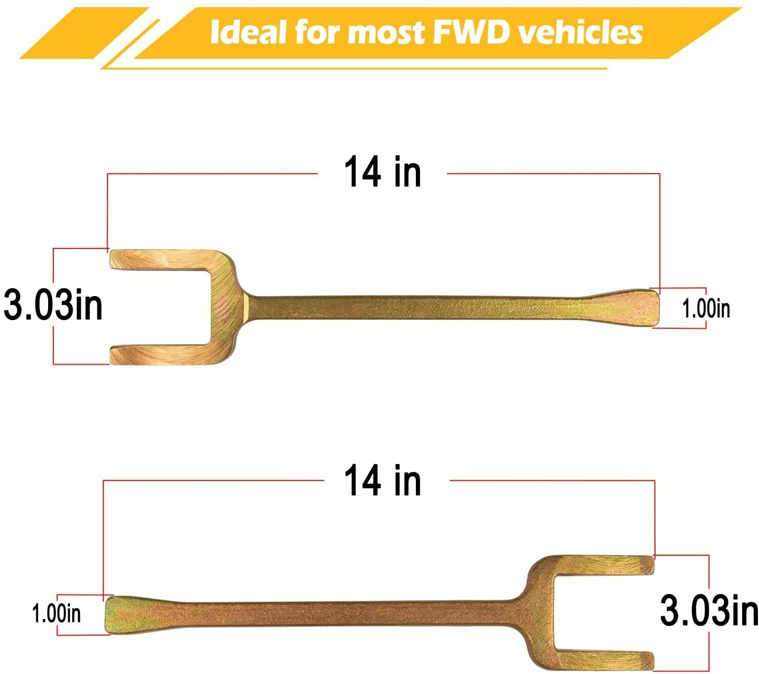 Axle Popper Fork & Shim Kit FWD Half Shaft Inner CV Joint Removal Tool ...