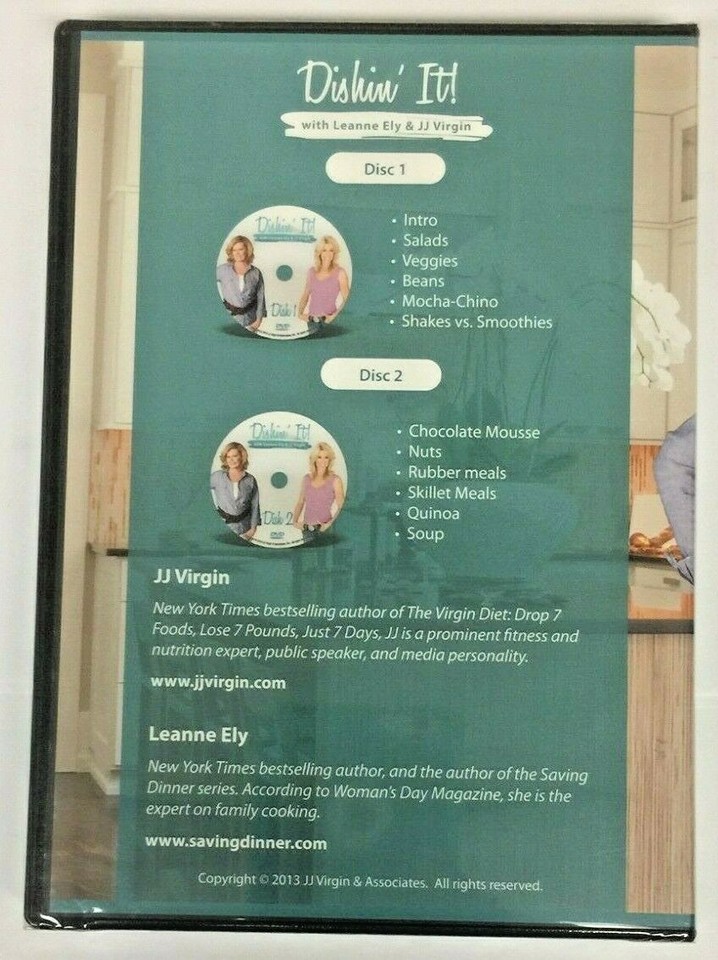 Brand New DISHIN' IT Kitchen Time & Money Saving Tips DVD Leanne Ely JJ Virgin | eBay
