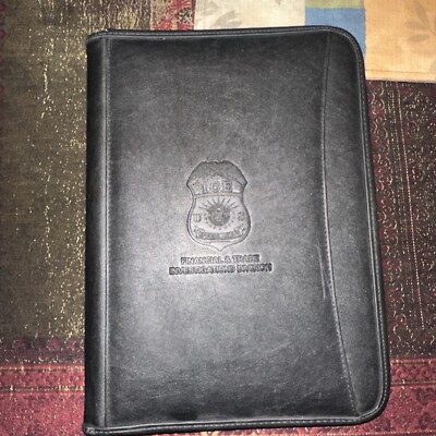 Rare ICE Special Agent Notebook Portfolio binder padfolio | eBay