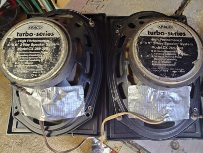 Kraco Turbo Series High Performance 6”x9” Speaker Set Model CX-269-20B ...