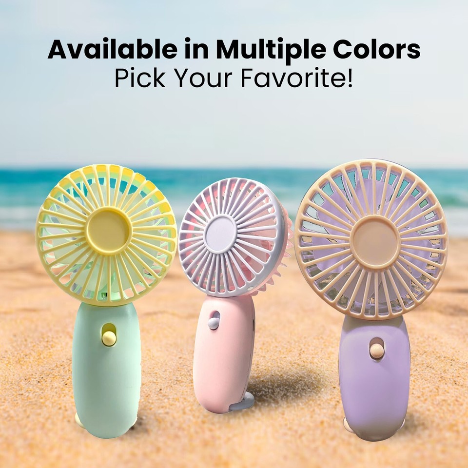 Mini Handheld Fan Battery Operated Small Personal Portable Speed ...