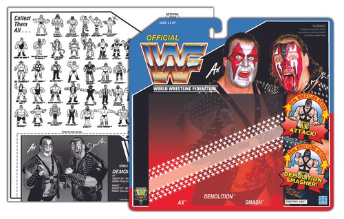 Hasbro WWF DEMOLITION AX and SMASH Retro Figure DOUBLE CARD WWE | eBay