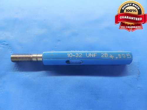 10 32 UNF 2B +.005 THREAD PLUG GAGE #10 .190 GO ONLY P.D. = .1747 NF-2B ...