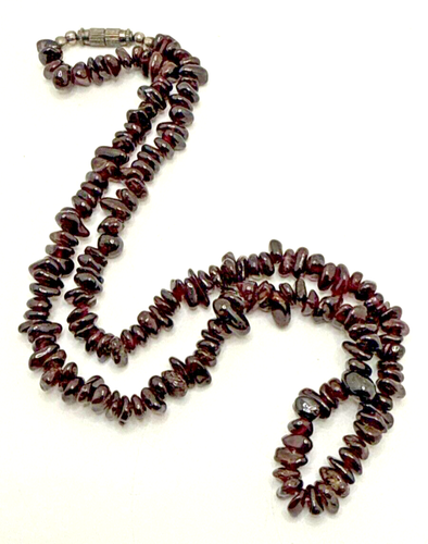 Vintage Pyrope Garnet Polished Chip Bead Necklace 20” | eBay