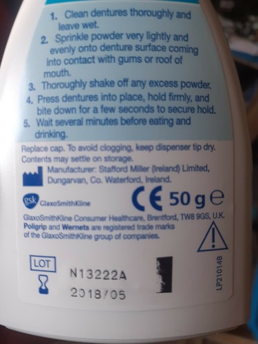 Poligrip Wernets Super Denture Fixative Powder - 3 Pack for sale online ...