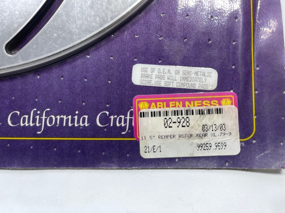 ARLEN NESS REAPER REAR DISC BRAKE ROTOR 79-99 HARLEY SPORTSTER XL 1200 ...