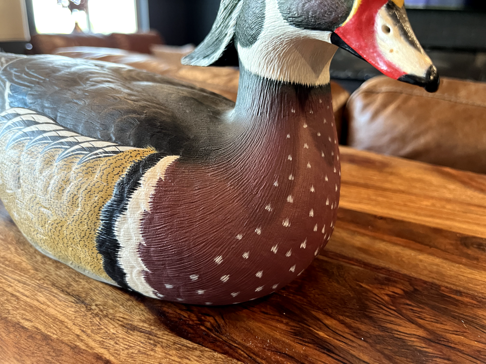 DRAKE WOOD DUCK DECOY HAND CARVED BOB GOFF - BEAUTIFUL!! | eBay