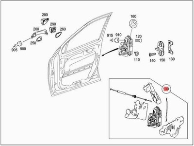 Genuine MERCEDES W164 X164 GL-CLASS X164 M-CLASS W164 Door lock ...