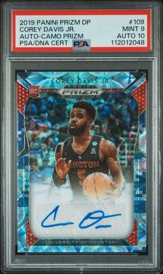 2019 PANINI PRIZM DRAFT PICKS AUTOS #109 COREY DAVIS JR. 15/25 PSA 9 ...