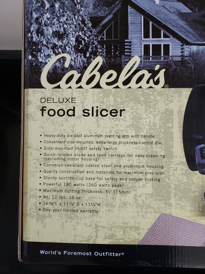Cabela's Deluxe Food Slicer, 8.7" Ultrasharp Hardened Serrated Blade | eBay