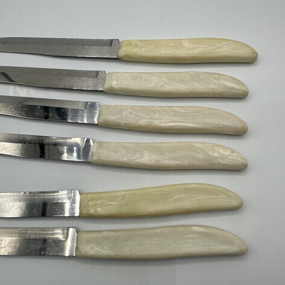 Quikut Quickut Steak Knives Set of 6 Stainless Steel Plastic Handles ...