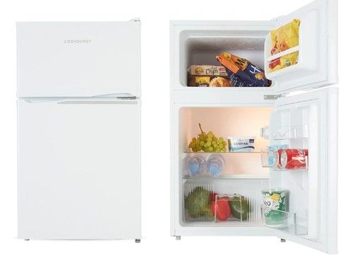 Small Compact Narrow White Cookology Mini Fridge and Freezer Fits under ...