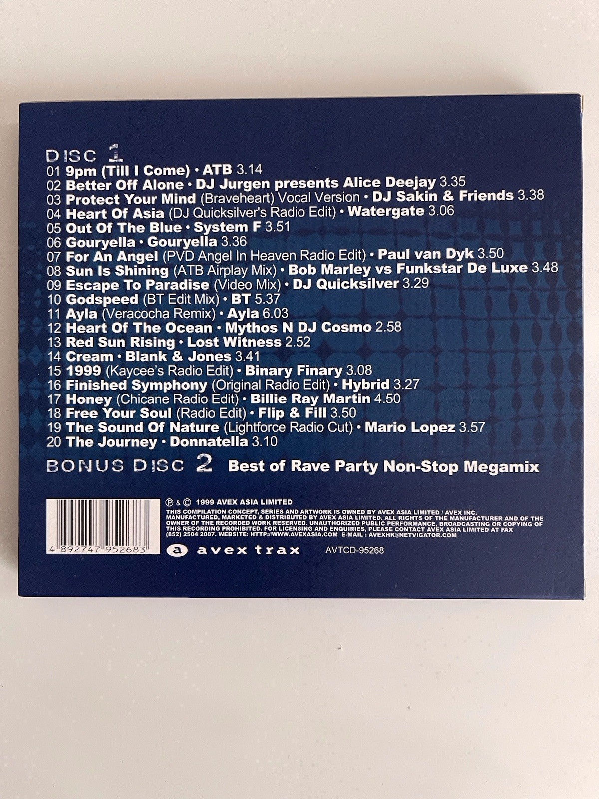[4CD] BEST OF RAVE PARTY VOL. 1 & VOL. 2 (Compilations Released By HK ...