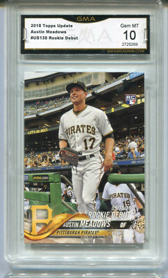 2018 Austin Meadows Topps Update Debut Rookie Gem Mint 10 #US130 | eBay