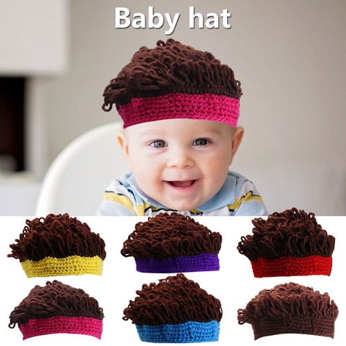 Baby Infant Wig Warm Wool Brown Hair Halloween Costume Cosplay Winter ...
