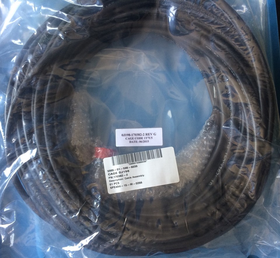 5995-01-598-6039 CABLE ASSY SATCOM DATA POWER 3 CONNECTORS 100FT 170382 ...